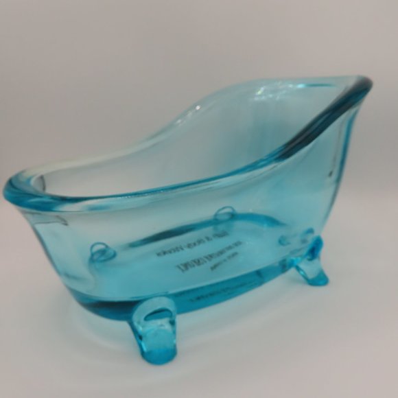 Bath & Body Works | Accents | Bath And Body Works Aqua Blue Heavy Glass ...